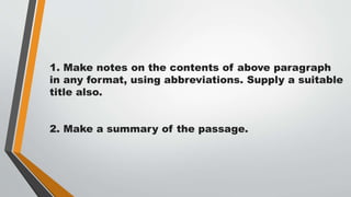 NOTE MAKING class 11 | PPTX