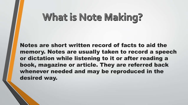 NOTE MAKING class 11 | PPTX | Publishing Industry | Industries