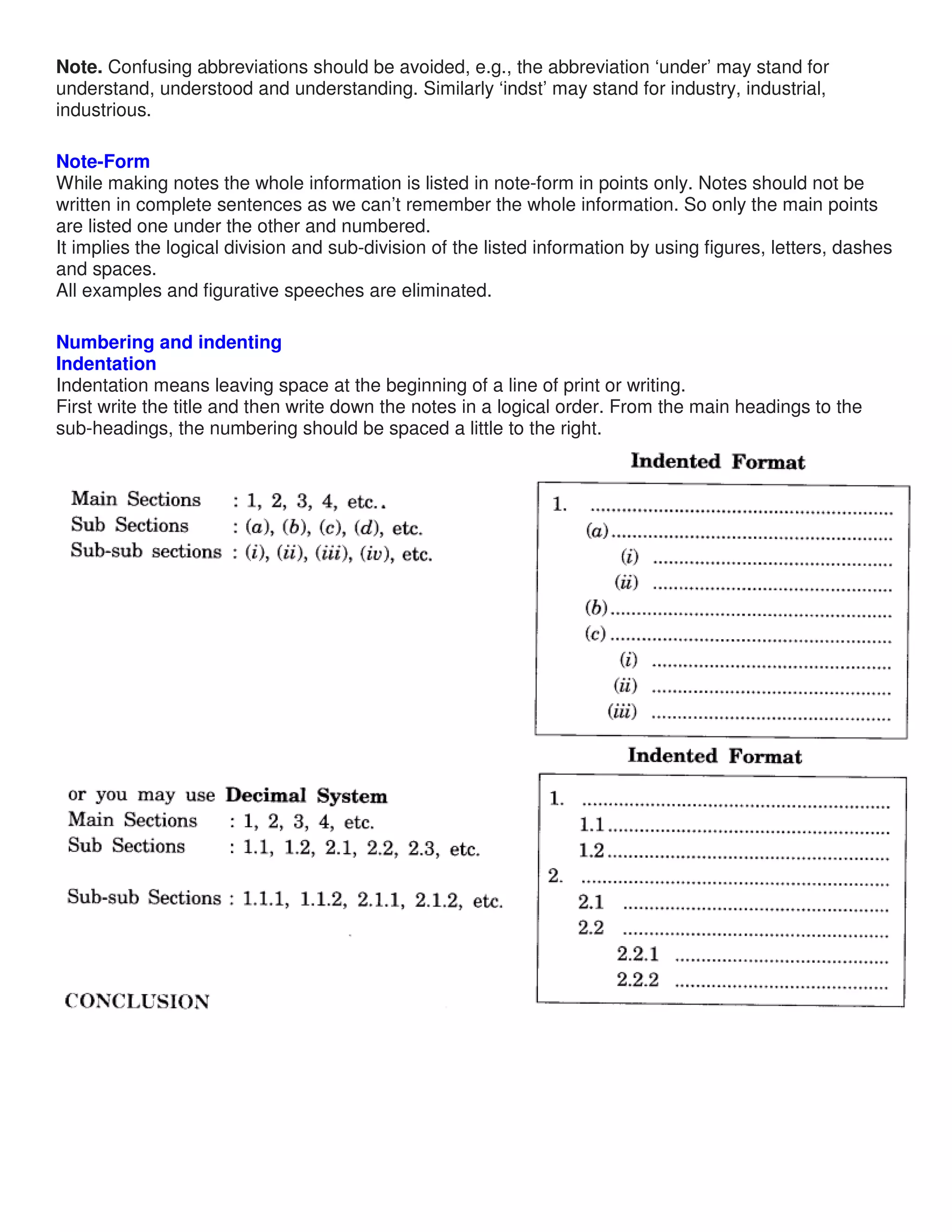 Note Making CBSE 11 English | PDF
