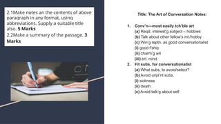 Note Making & Summarising.pptxdzhshdhdhdhdh | PPTX