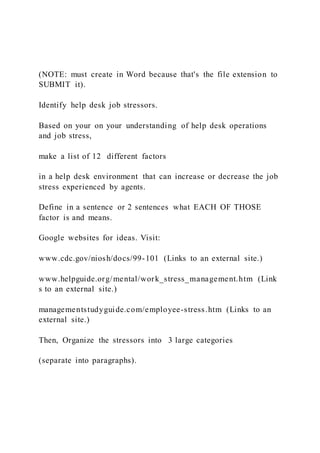 (Note must create in word because thats the file extension to | DOCX