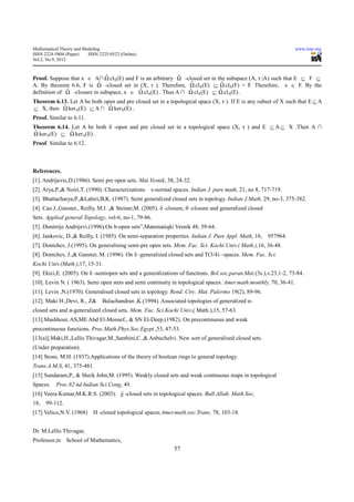 Note on closed sets in topological spaces | PDF