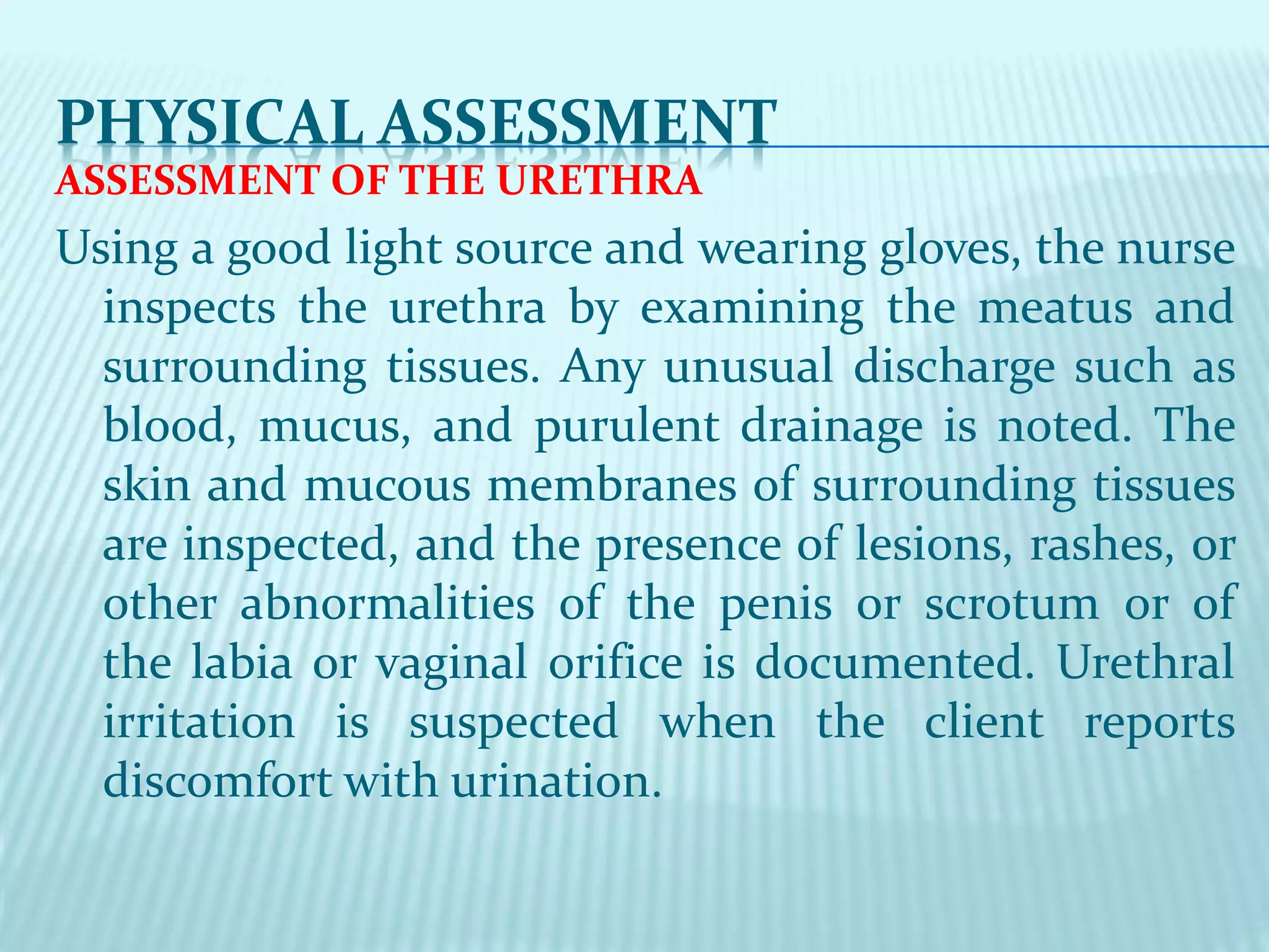 Note on assessment of renal or urinary system | PPTX
