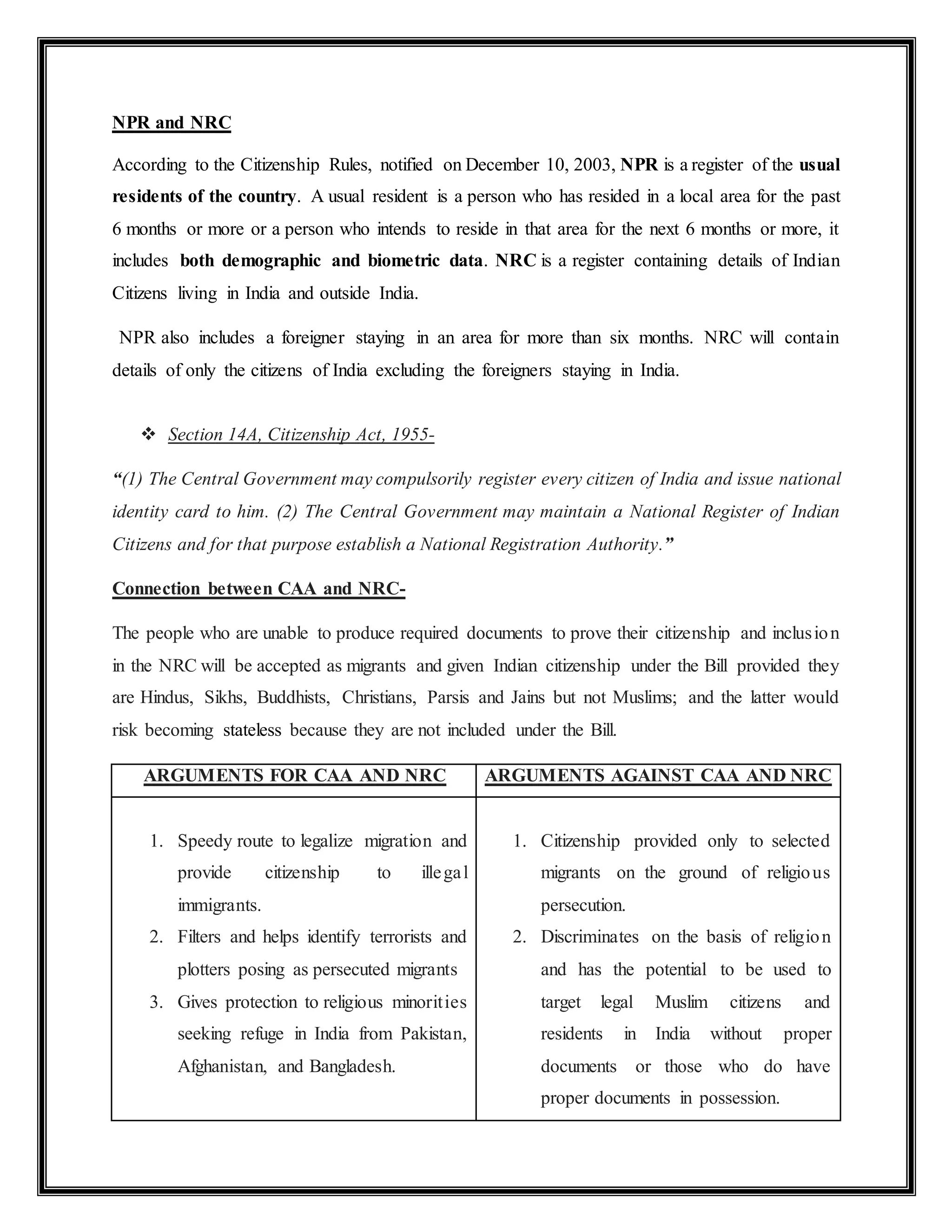 Note on caa and nrc | DOCX