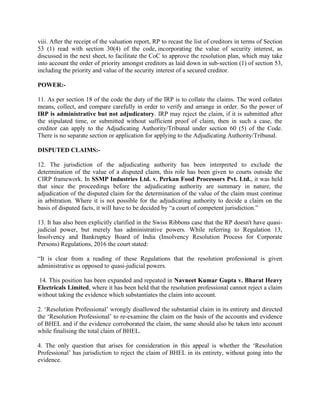 NOTE ON CLAIM VERIFICATION PROCESS BY IRP UNDER IBC | PDF