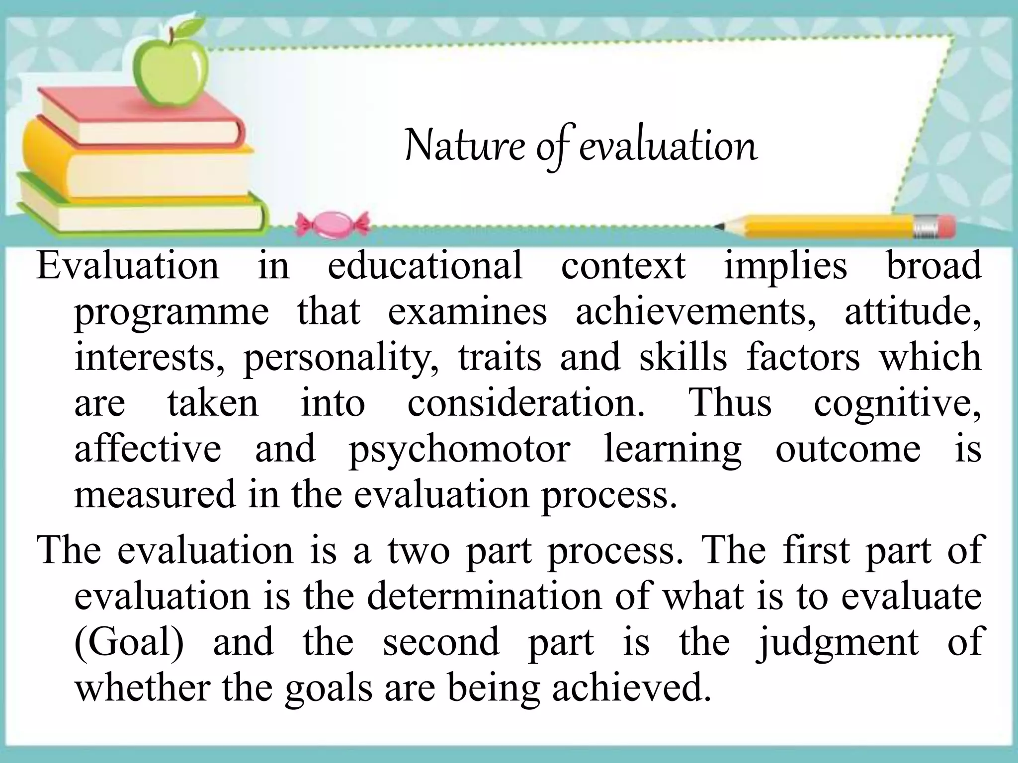 Note on evaluation and assessment Part - 1 | PPTX