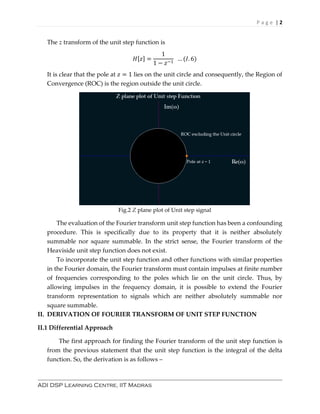 Note on fourier transform of unit step function | PDF