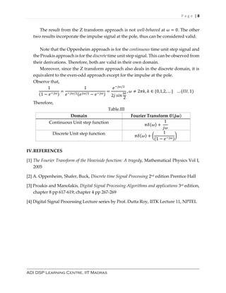 Note on fourier transform of unit step function | PDF