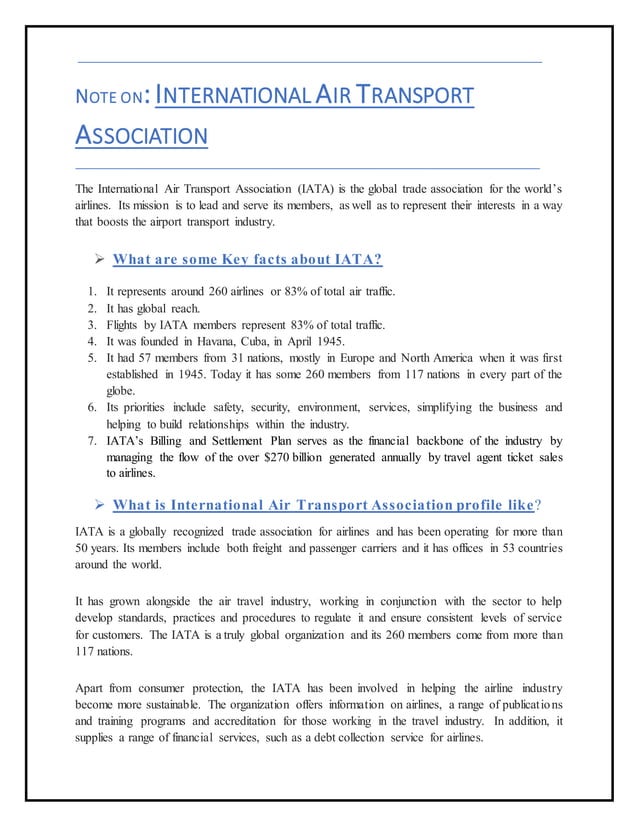 Note on iata | DOCX