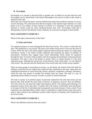 NOTE ON INTRODUCTION TO POLITICAL SCIENCE | DOC