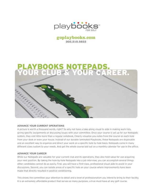 Playbooks Notepads | PDF
