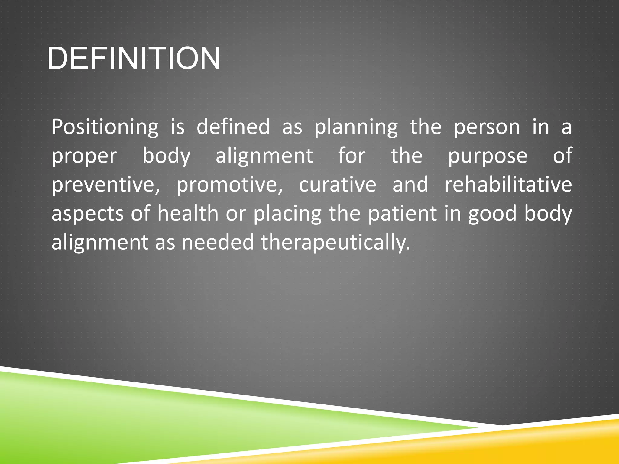 Comfort Positions | PPTX