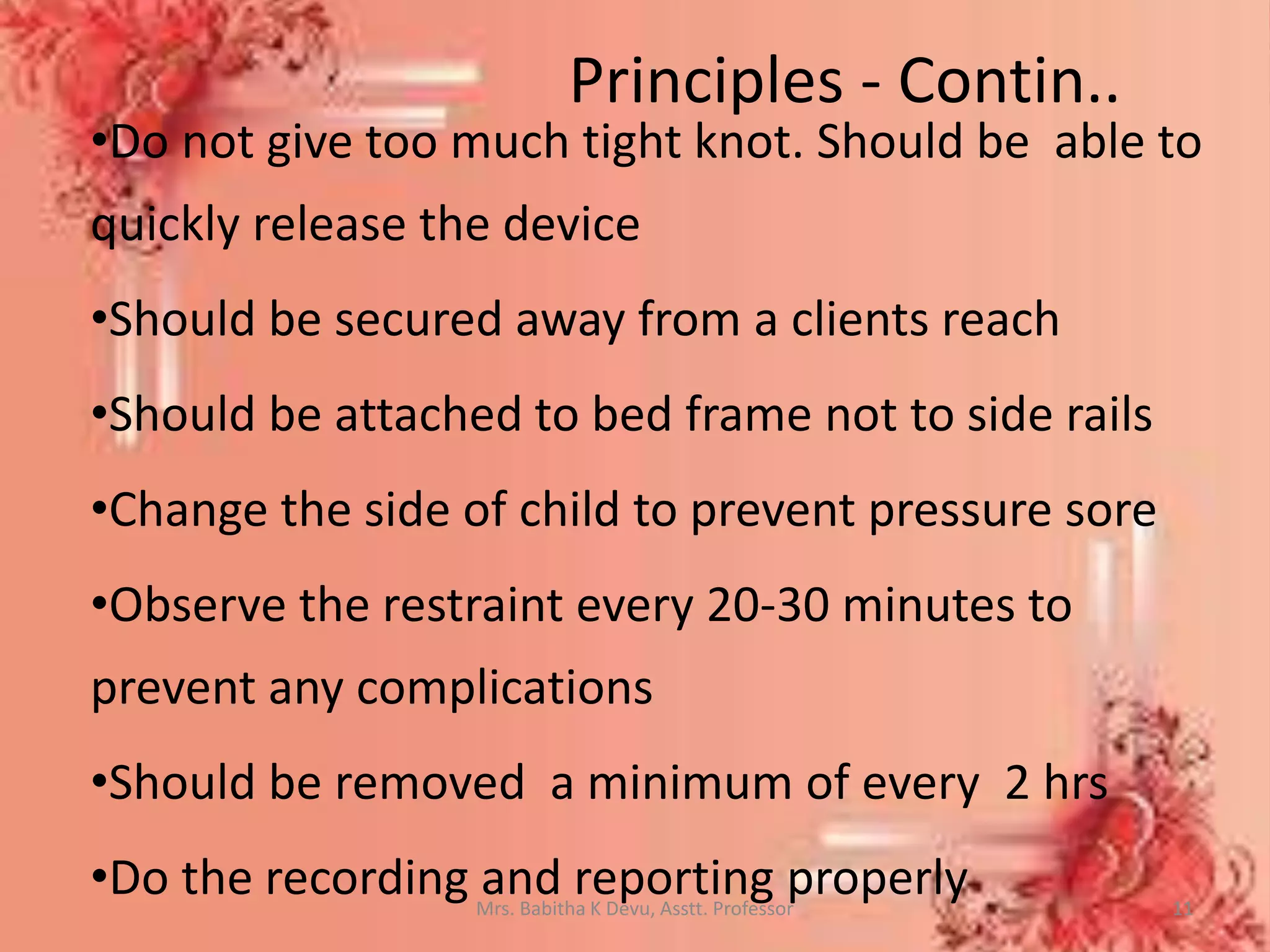 Patient safety Devices - Restraints | PPTX