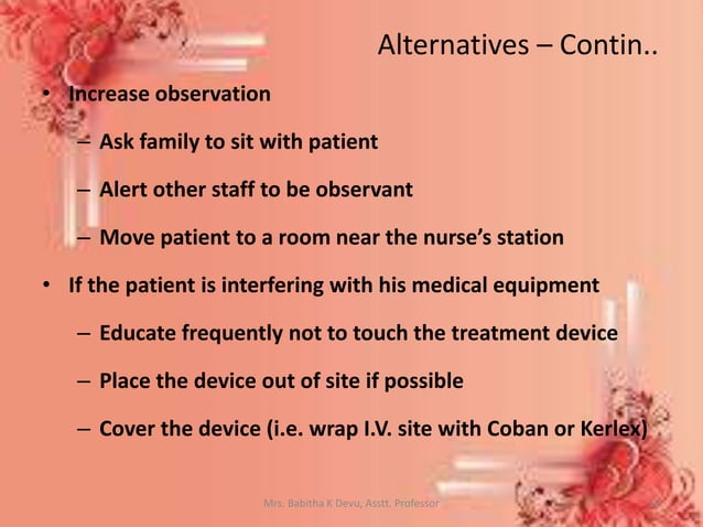 Patient safety Devices - Restraints | PPTX
