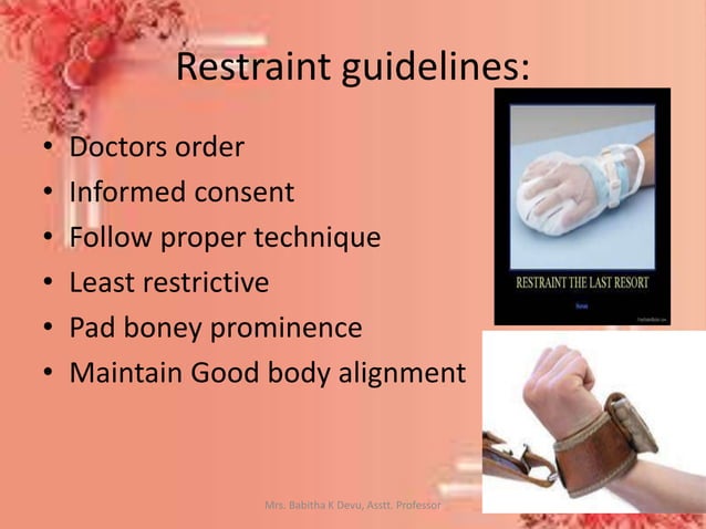 Patient safety Devices - Restraints | PPTX