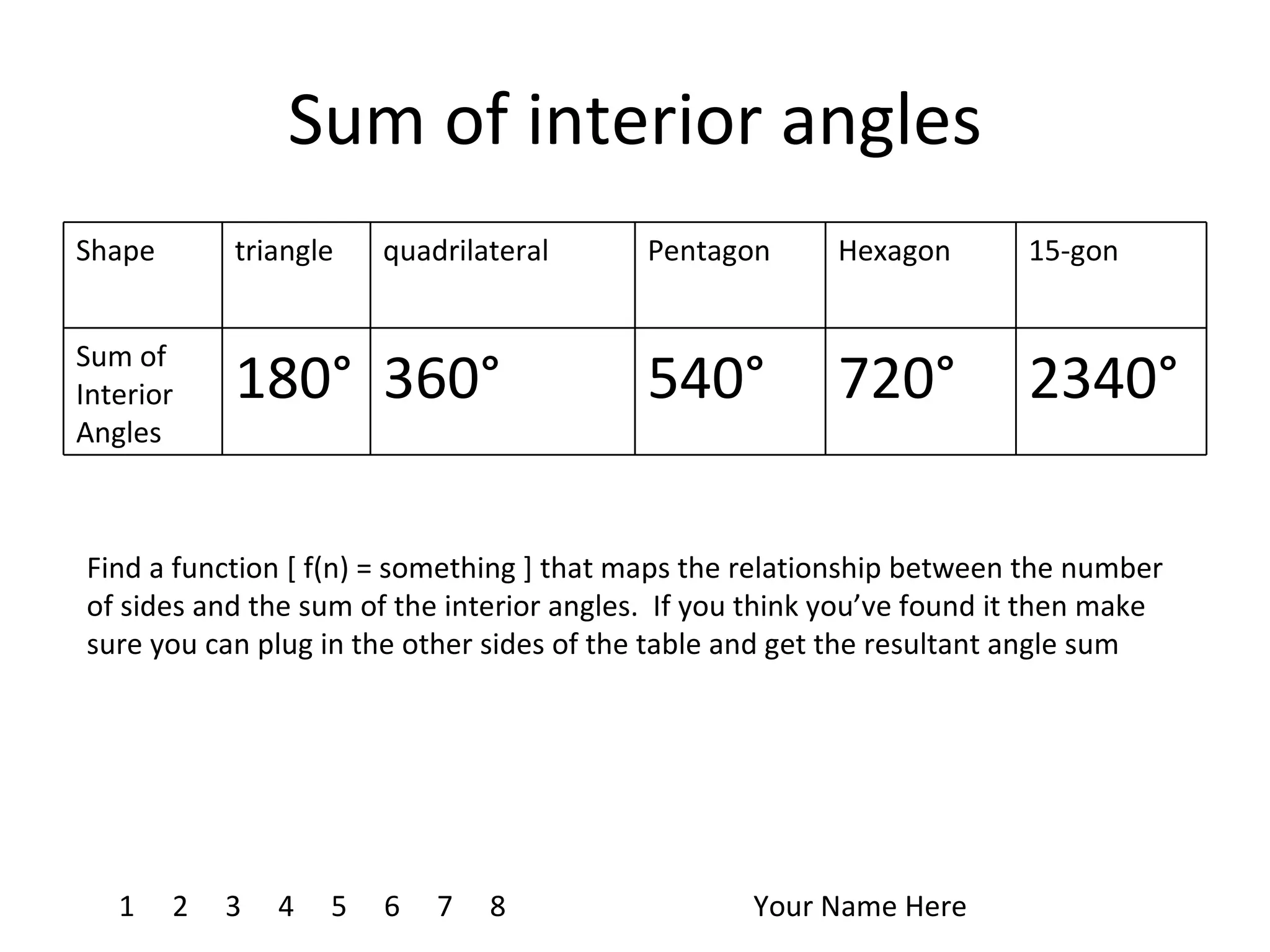 1-25/10 Interior and Exterior Angles | PPT