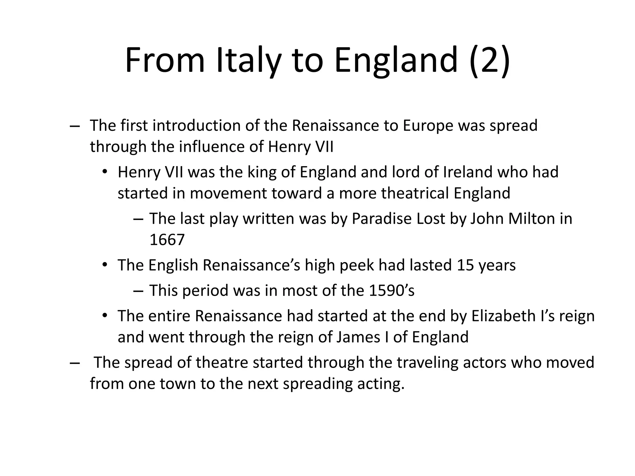 History of Elizabethan Theater and Significance to the societ | PPTX