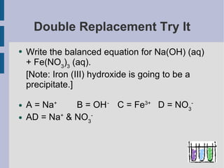 Double Replacement Reaction