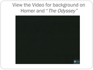 Notes on the Odyssey | PPT | Poetry | Books and Literature