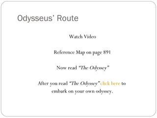 Notes on the Odyssey | PPT | Poetry | Books and Literature