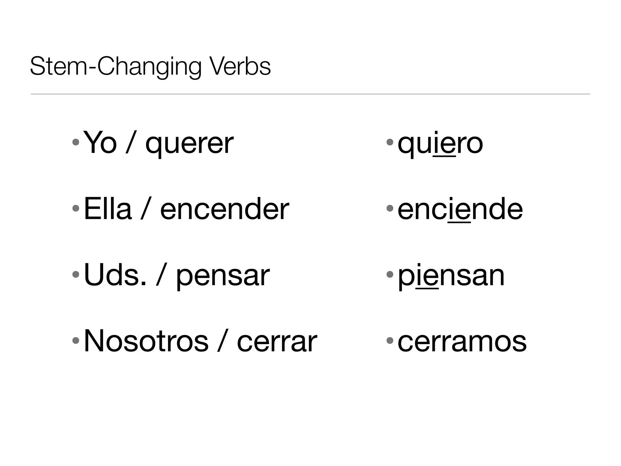 Stem-Changing Verbs | PDF