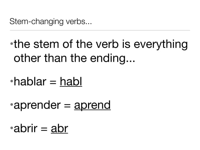 Stem-Changing Verbs | PDF
