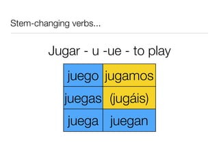 Stem-Changing Verbs | PDF