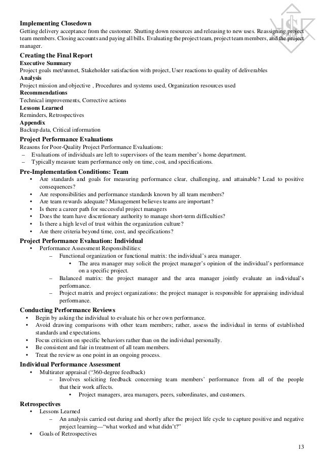 Project Planning and Management Notes