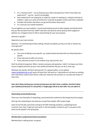 Notes for Starting out: A guide for newbies - Claire Handy | PDF