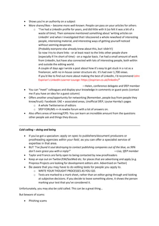 Notes for Starting out: A guide for newbies - Claire Handy | PDF