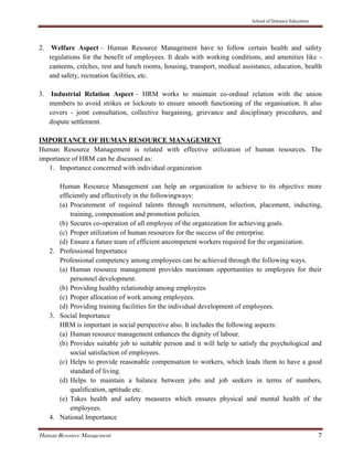 Notes- Bachelor of Human resource Management system | PDF