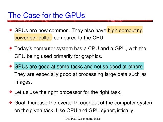 Basic Computer Architecture And The Case For Gpus Notes Ppt