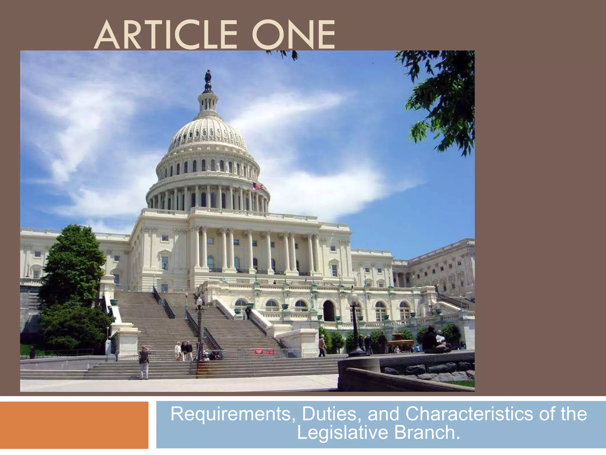 Article One of the Constitution | PPT
