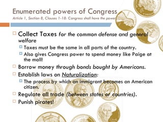 Article One of the Constitution | PPT