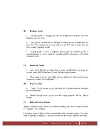 Notes customs (1) | PDF