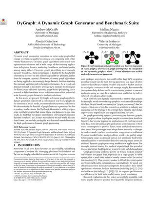 DyGraph: A Dynamic Graph Generator and Benchmark Suite : NOTES | PDF ...