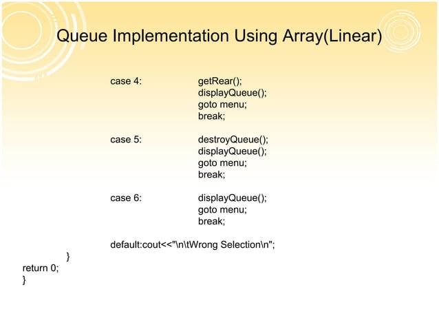 Notes DATA STRUCTURE - queue | PPT