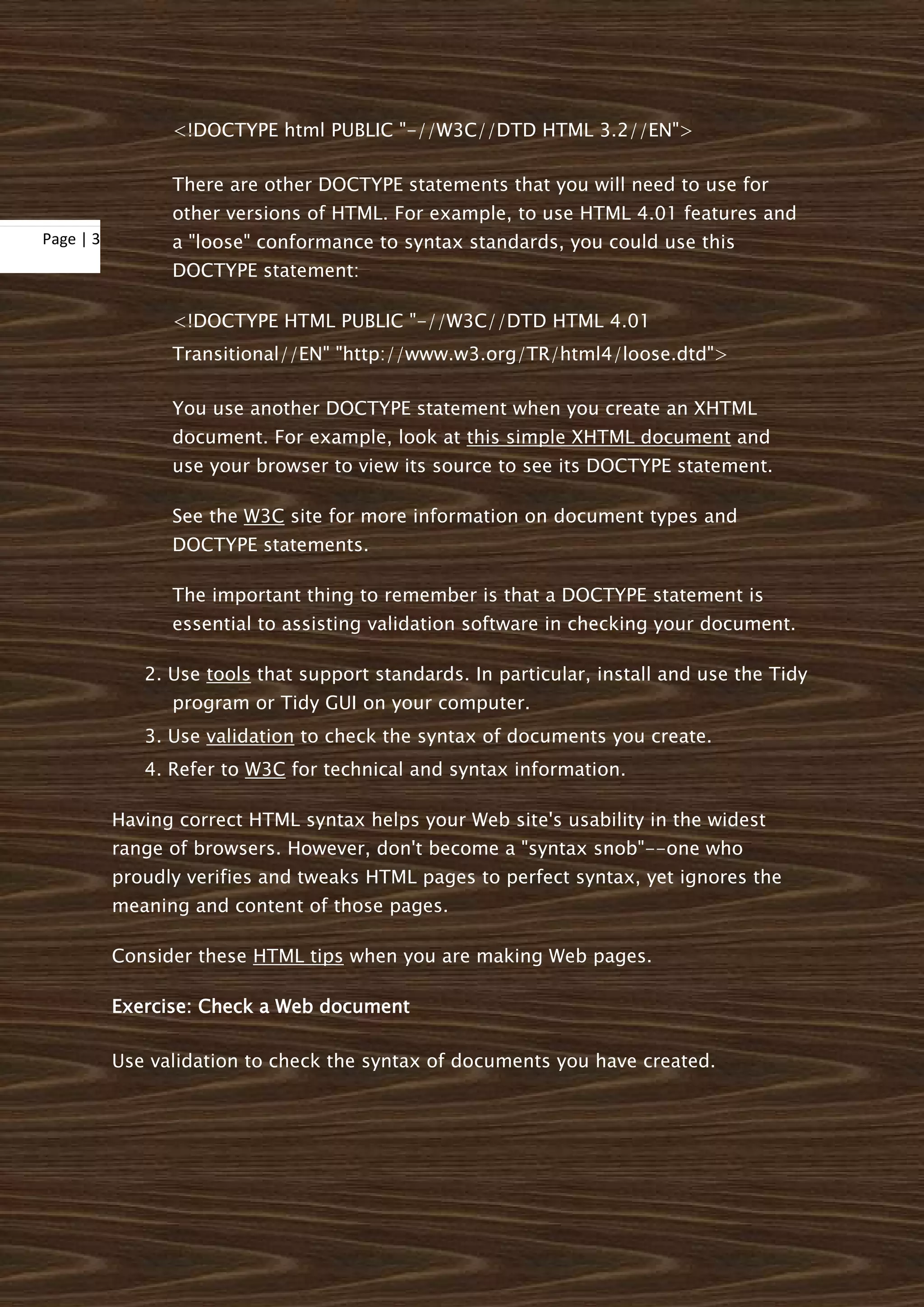 HTML standards | PDF