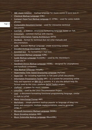 Mark-up languages | PDF