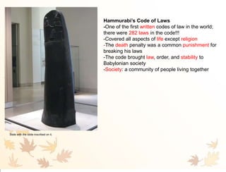 Mesopotamia 4 - Hammurabi | PPTX
