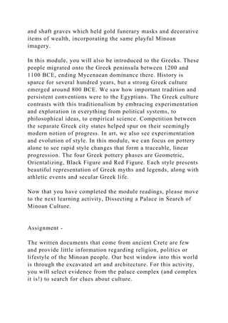 NOTES - Module 3 Module Notes Ancient Aegean World and Emergence o.docx