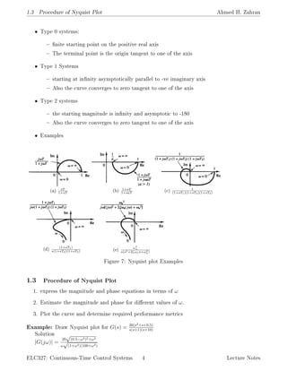 Notes nyquist plot and stability criteria | PDF
