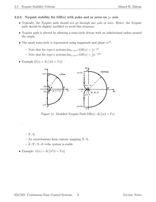 Notes nyquist plot and stability criteria | PDF