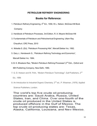 Notes petroleum-refining-1 | PDF