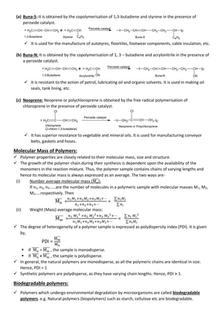 Notes-Polymers.pdf | Chemistry | Science