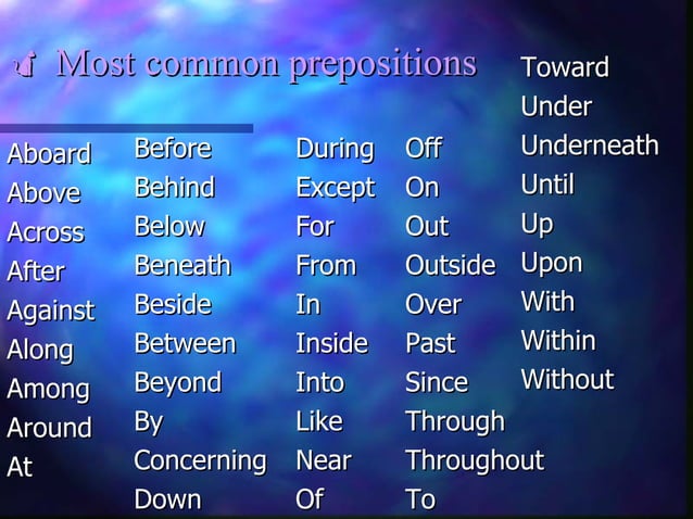 Notes prepositions | PPT