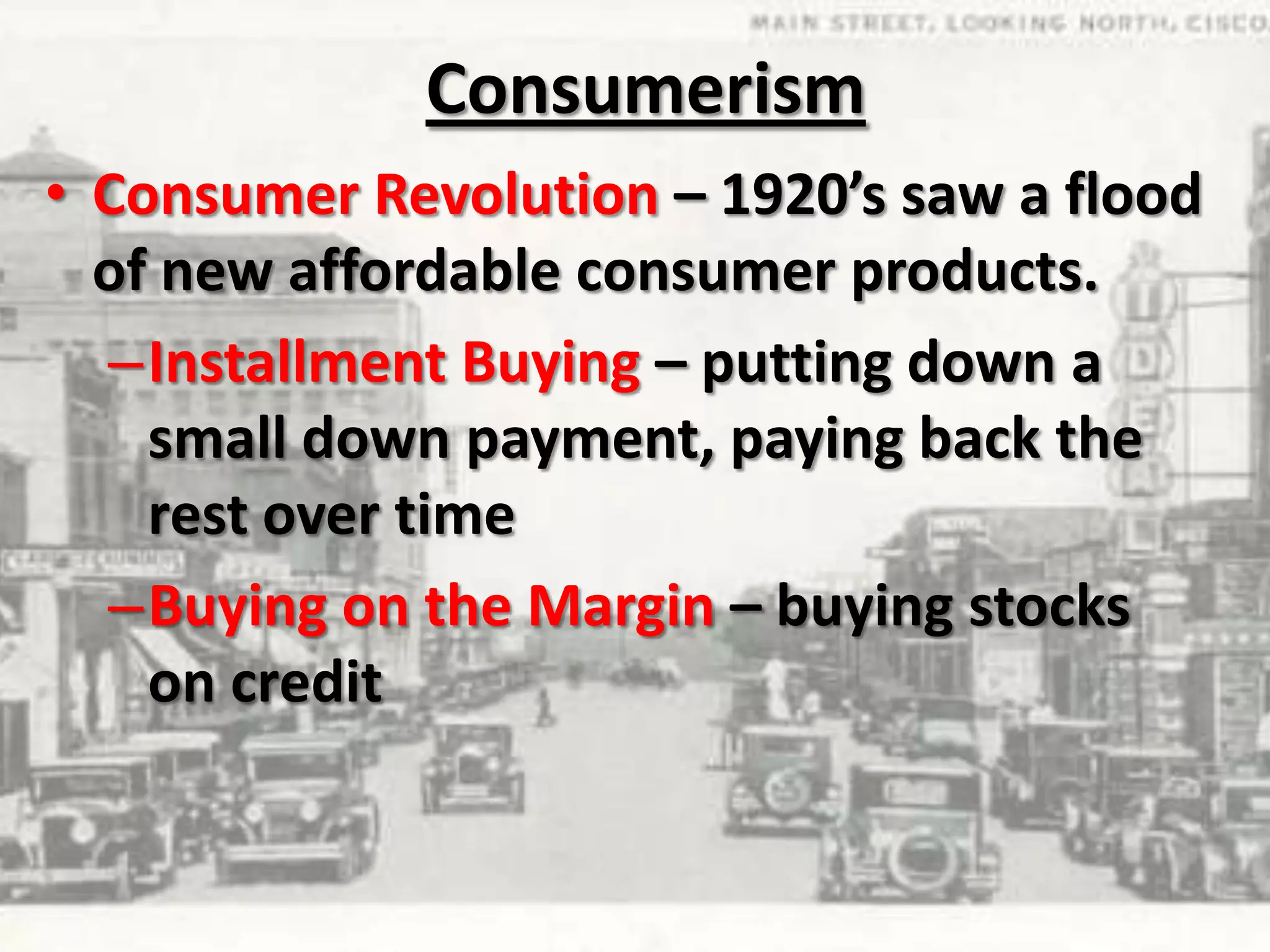 Notes: The Roaring 20's - Chapter 7 | PPTX