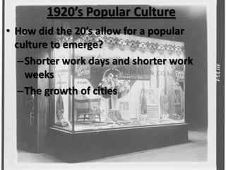 Notes: The Roaring 20's - Chapter 7 | PPT