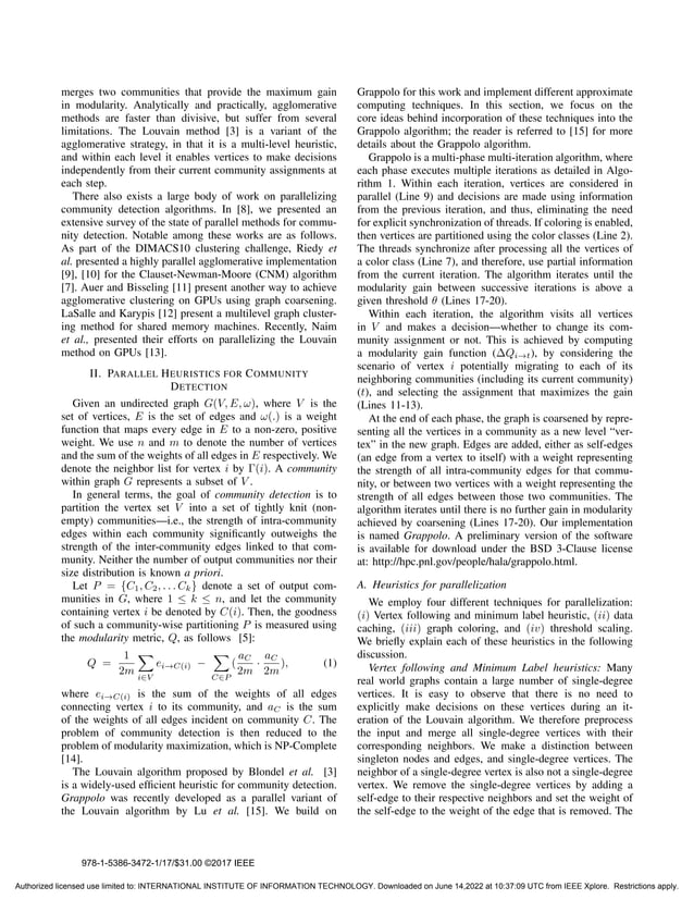 Scalable Static And Dynamic Community Detection Using Grappolo Notes 9726