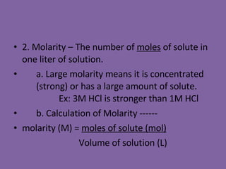 Notes Solubility4 | PPT | Chemistry | Science